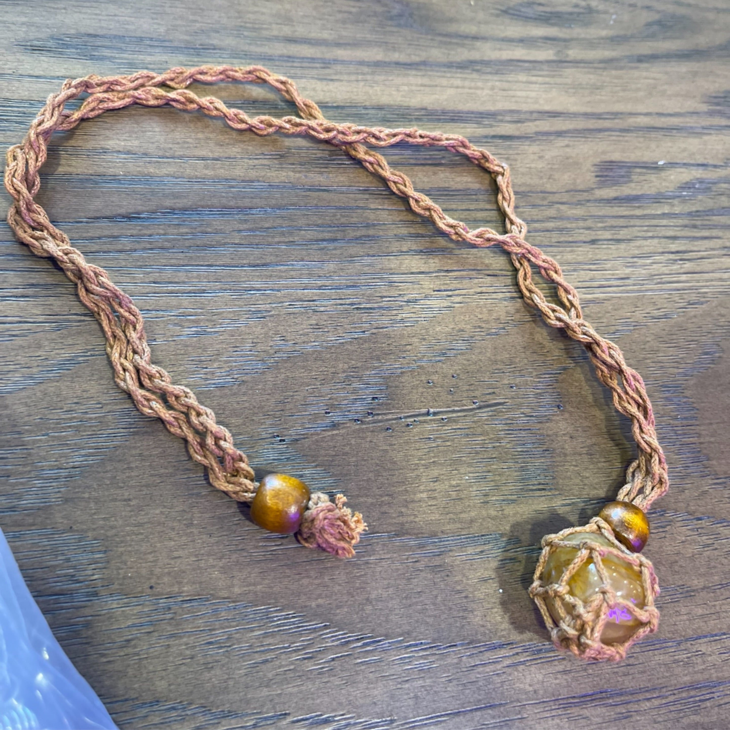 Crystal Cage Threaded Necklace (tumble not included) | Body, Stone and Soul