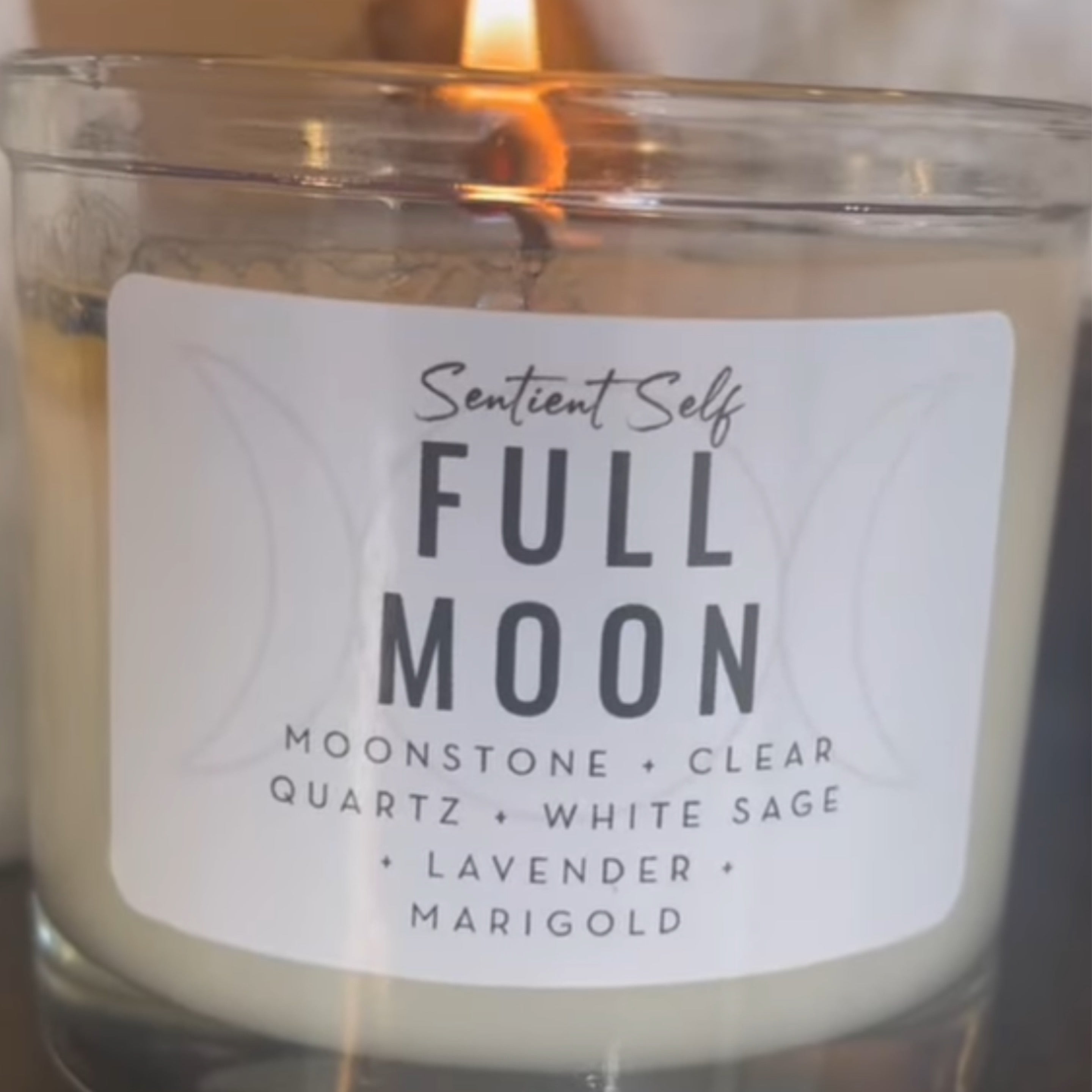 Full Moon Candle | Body, Stone and Soul