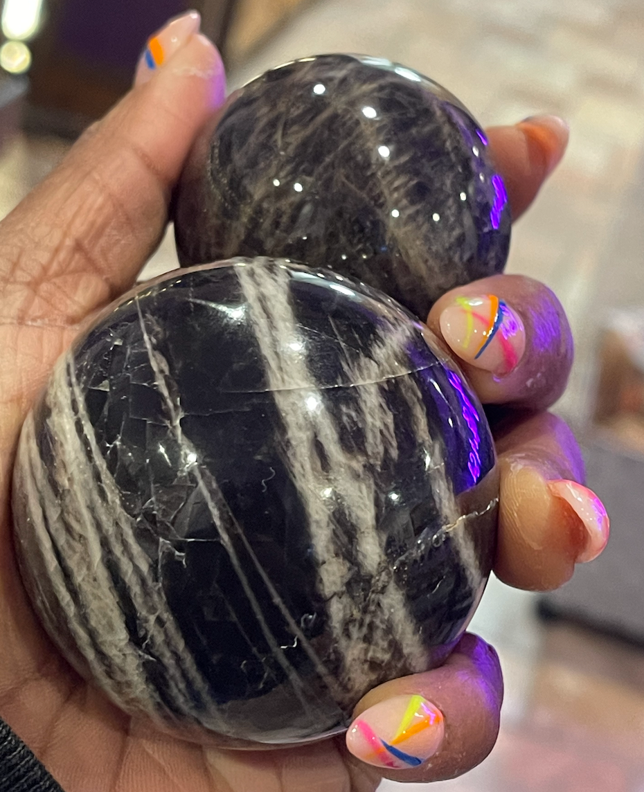 Black Moonstone Sphere | Body, Stone and Soul